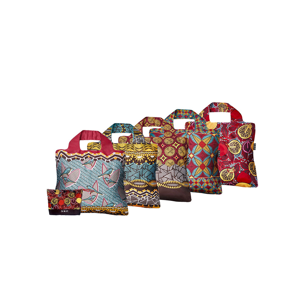 Envirosax Full Pouch Sets - Ankara Set of 5